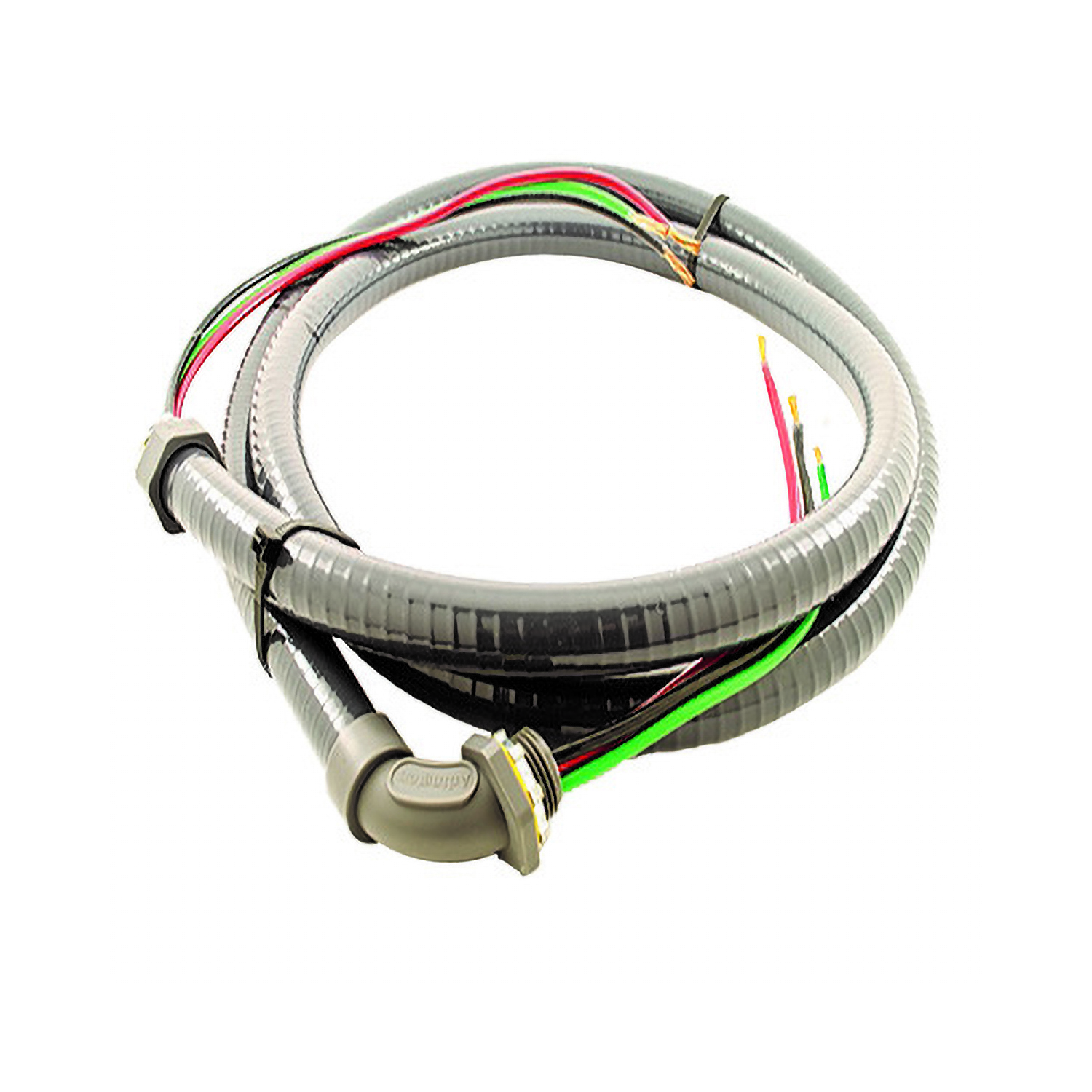 Whip with Non Metallic Fitting 1/2" X 6' Straight X 90 degree (#10 Wire ...